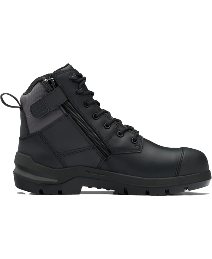 DuraFit Black anti-static leather 150mm zip side safety boot - Blundstone