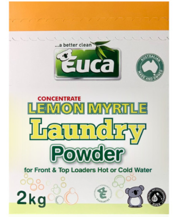 LAUNDRY POWDER LEMON MYRTLE 2KG BOX - Euca