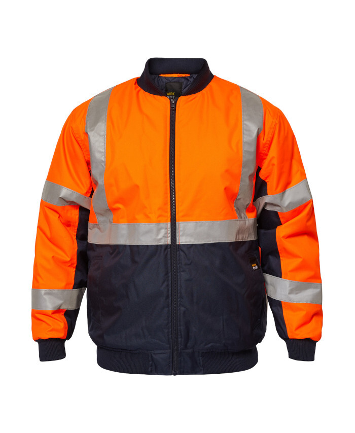 Hi Vis Two Tone Bomber jacket with CSR1303- 6A tape 50 wash - NCC Apparel