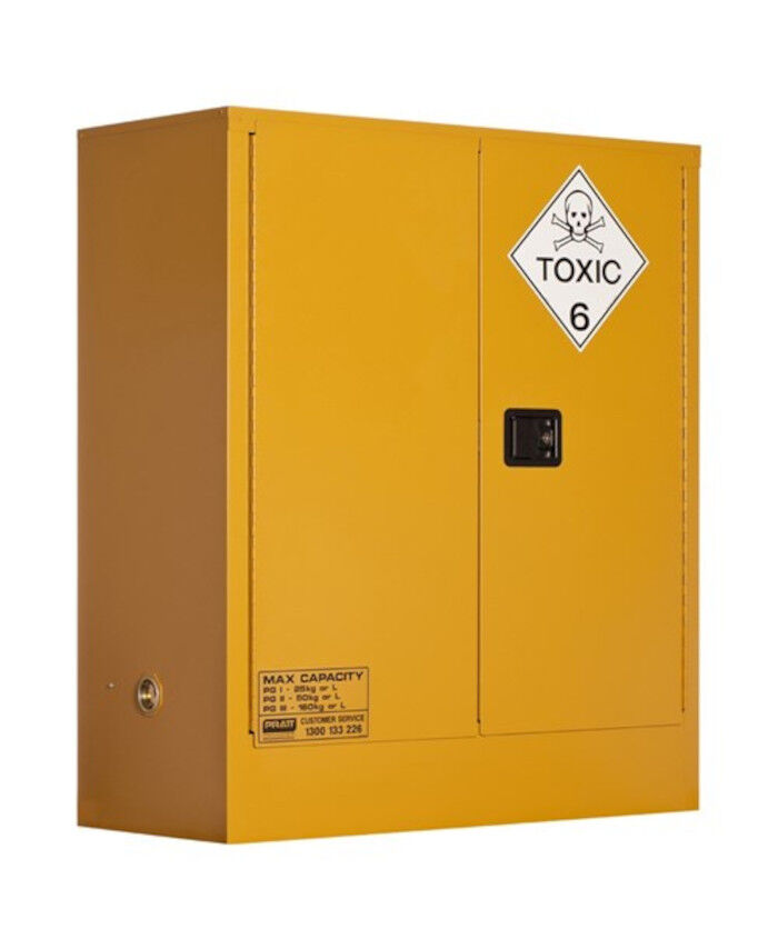 TOXIC SUBSTANCE STORAGE CABINET: 160L - 2 DOORS - 2 SHELVES - Pratt