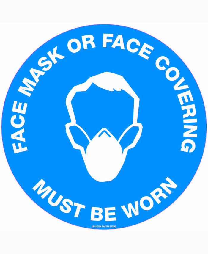 300mm dia - Anti-Slip Floor Graphics - Carpet - Face Mask or Face ...