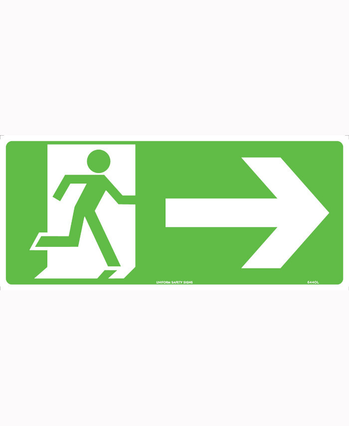 450x200mm - Self Adhesive - Running Man Picto (Facing Right) (Right ...